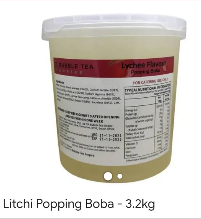 LITCHI POPPING BOBA 3.2KG – Live Mart